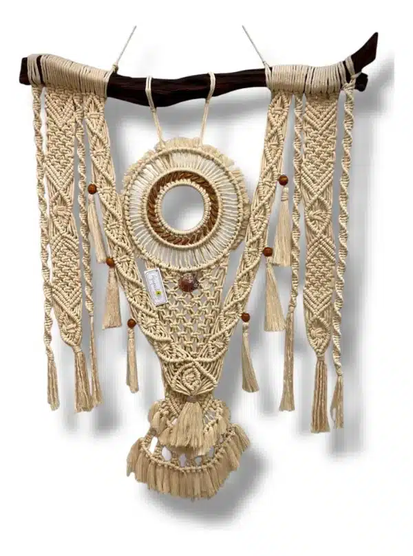 Tapiz Apapacho Macramé Cola De Sirena En Aro - Apapacho Macramé